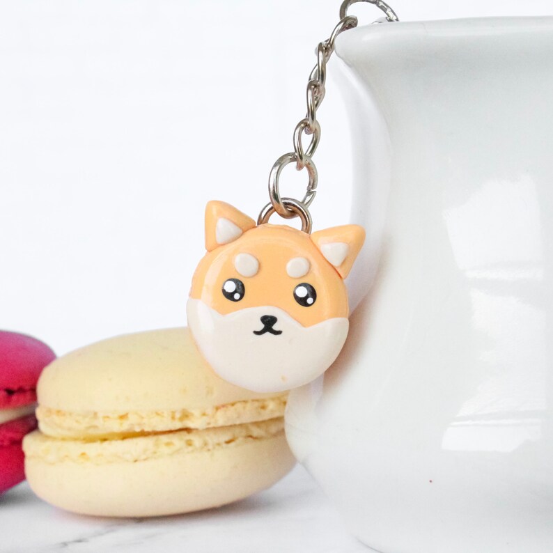 Handmade Animal Macaron Keychain Polymer Clay Food Jewelry | Etsy