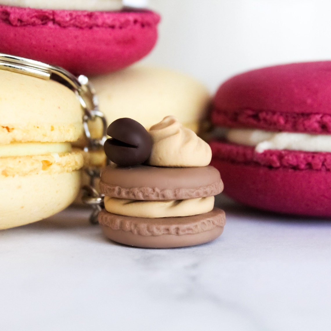 Handmade Macaron Keychain Polymer Clay Food Jewelry Macaron Jewelry - Etsy