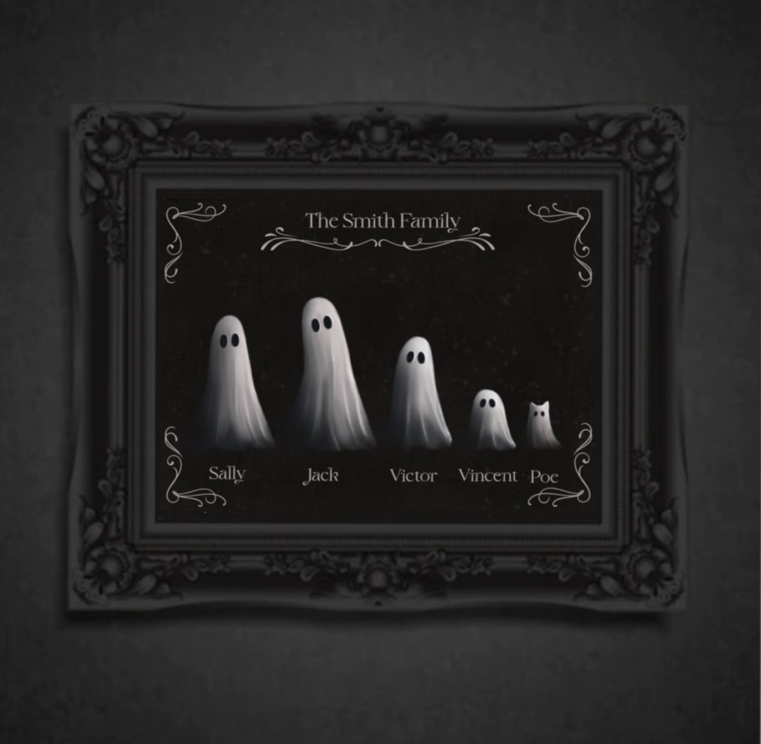 Personalised Family Ghost Print - Etsy