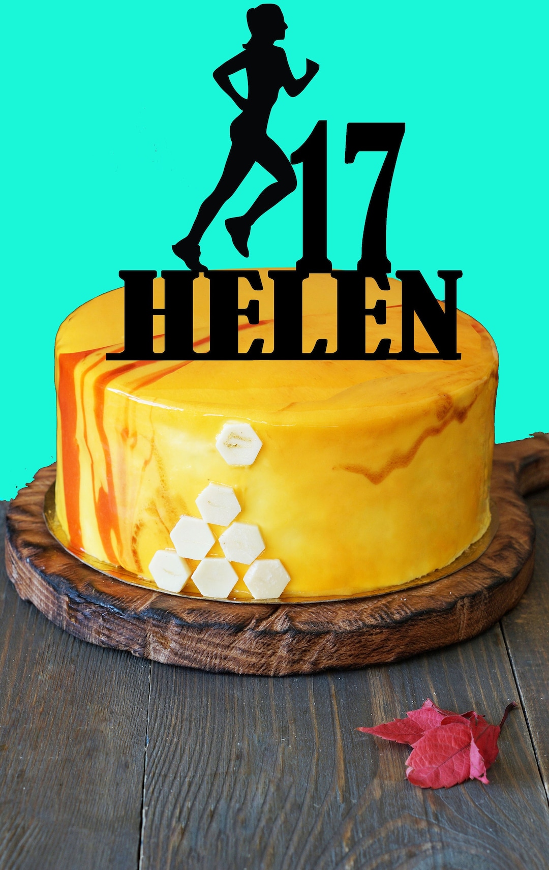 Custom Marathon Runner Athlete Birthday Cake Topper With Name, Sport ...