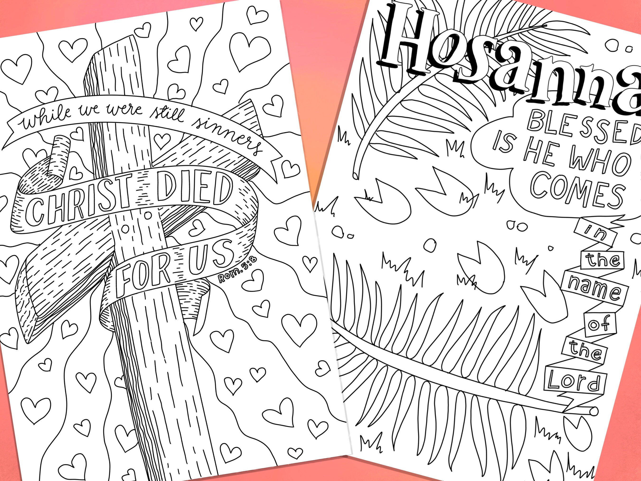 5 Christian Easter Coloring Pages, Bible, Easter Activities, Colouring ...