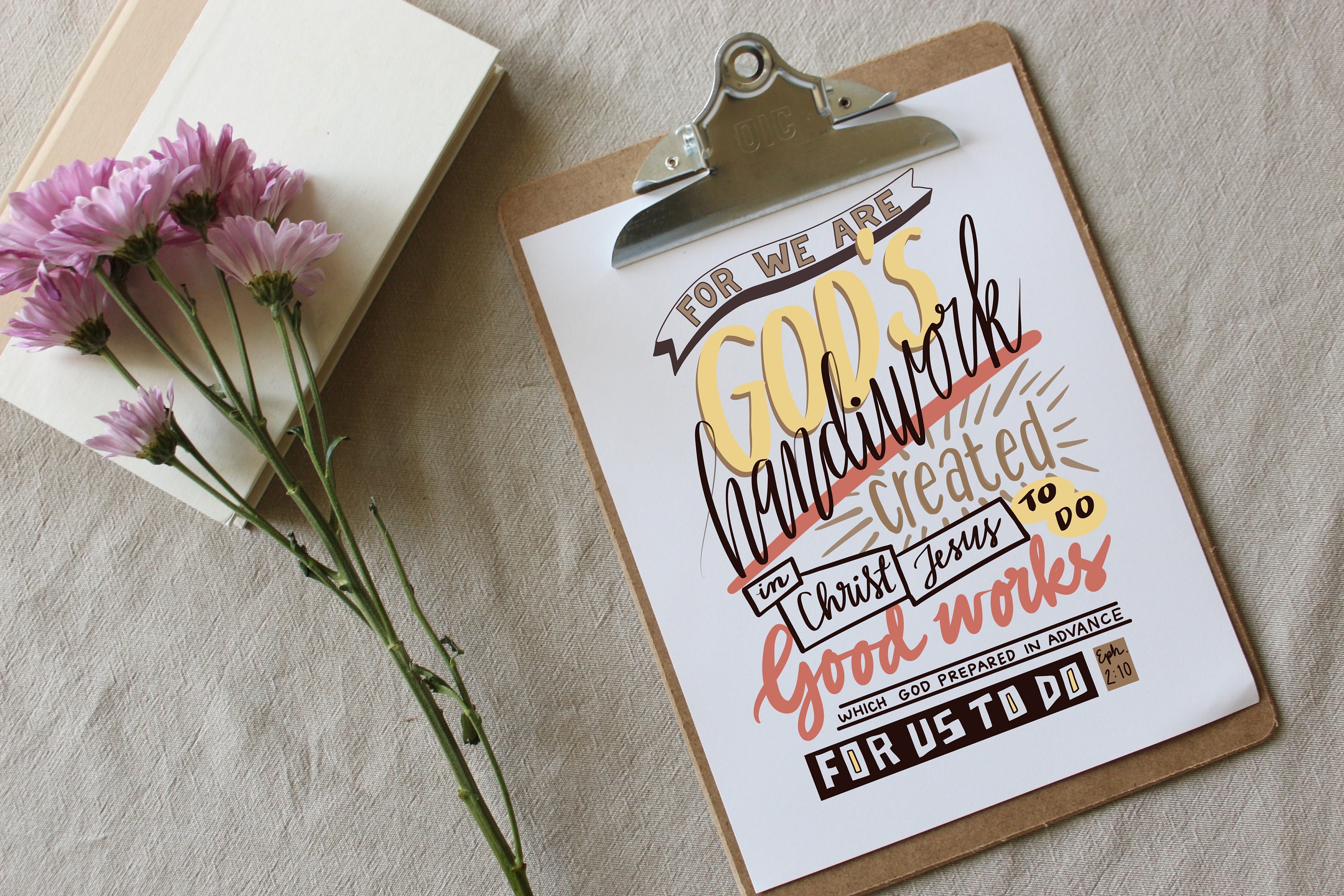 Ephesians 2:10, God’s Handiwork, Wall Art, Printable, Poster, Bible ...