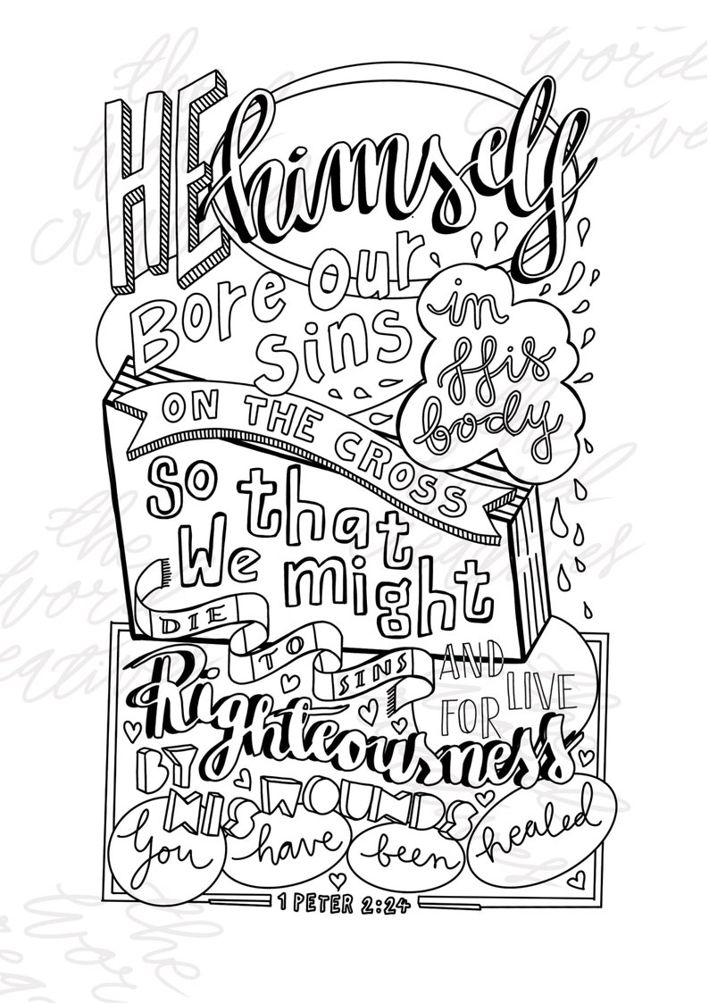 5 Christian Easter Coloring Pages Bible Verse Easter - Etsy