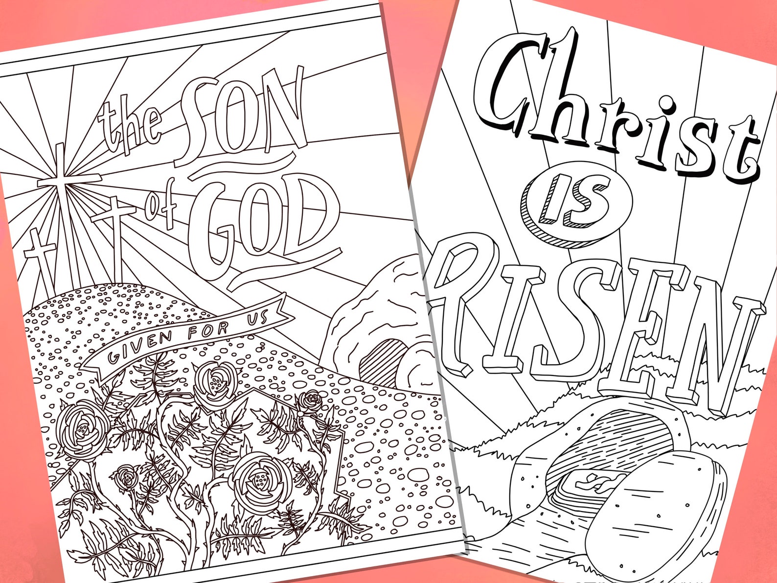 5 Christian Easter Coloring Pages, Bible, Easter Activities, Colouring ...