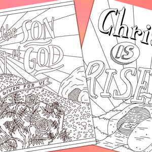 5 Christian Easter Coloring Pages, Bible, Easter Activities, Colouring ...