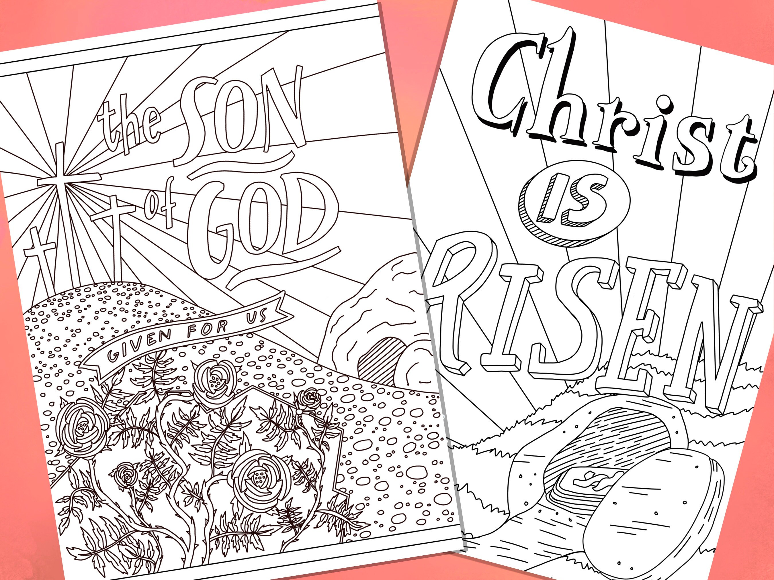 5 Christian Easter Coloring Pages, Bible, Easter Activities, Colouring ...