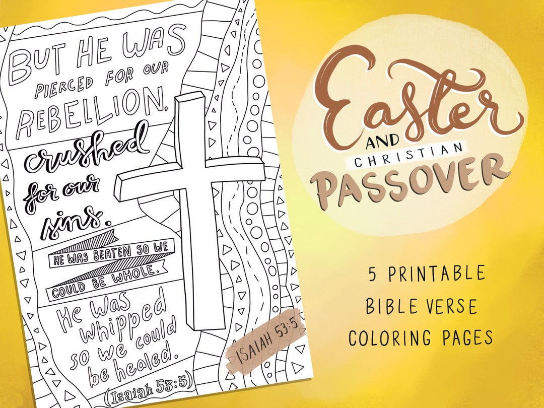 5 Christian Easter Coloring Pages, Bible Verse, Easter Activities ...