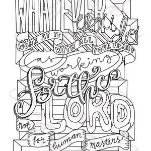 5 Bible Verse Coloring Pages - Colossians - Christian - Scripture ...