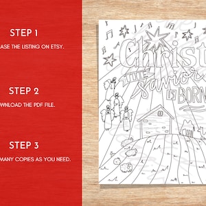 Christian Christmas Coloring Page for Kids & Adults | Printable ...