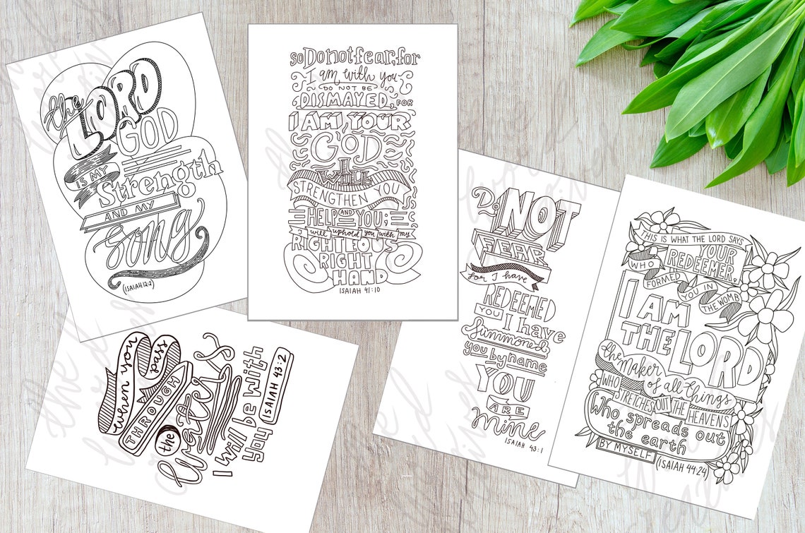 5 Bible Coloring Pages | Isaiah | Christian | Bible Verses | Scripture ...