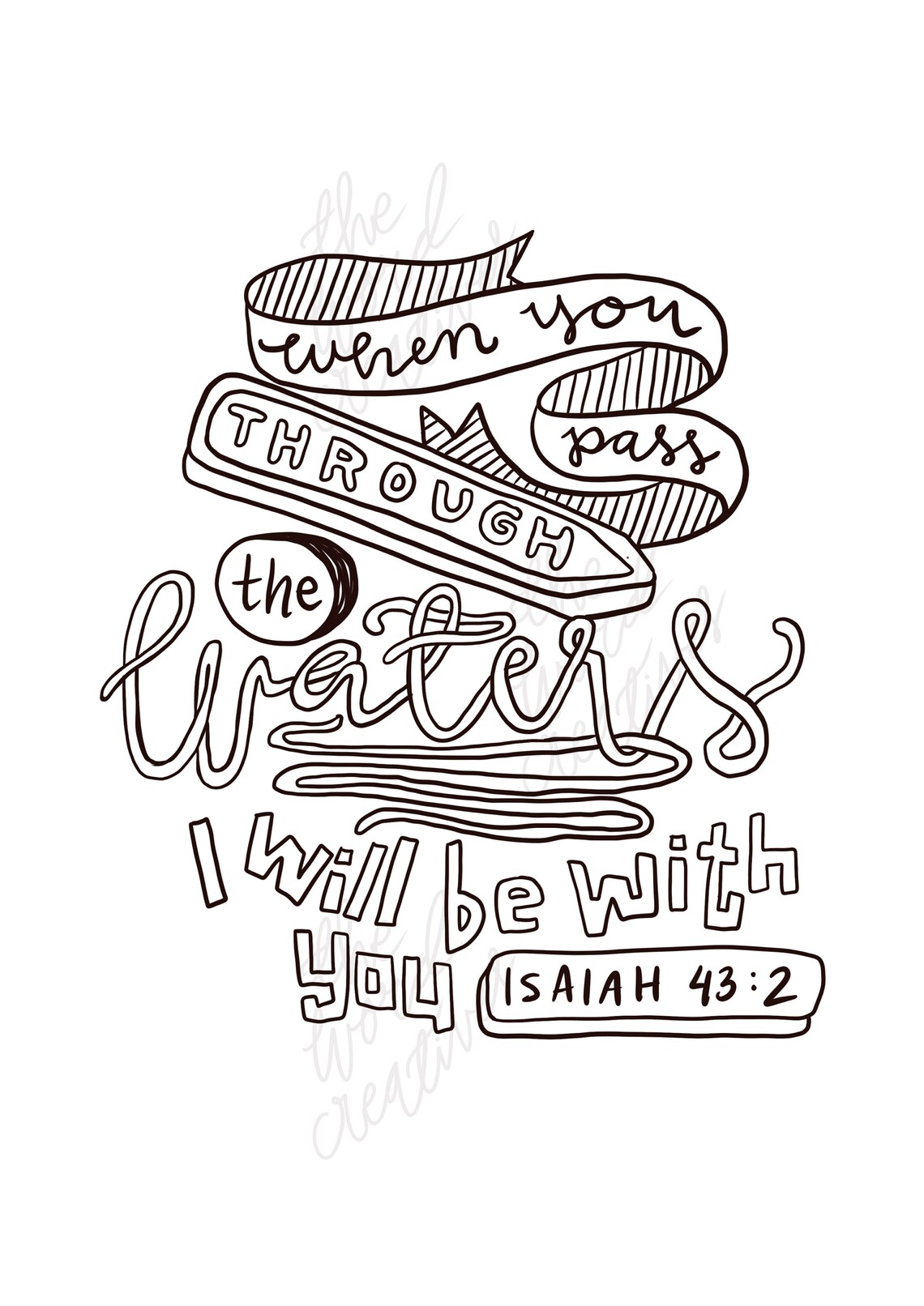 Bible Verse Coloring Pages Isaiah Christian Coloring Page | Etsy