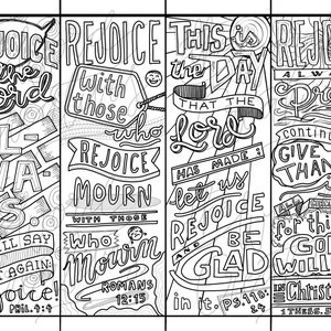 4 Coloring Bible Verse Bookmarks, Printable Christian Bookmarks ...