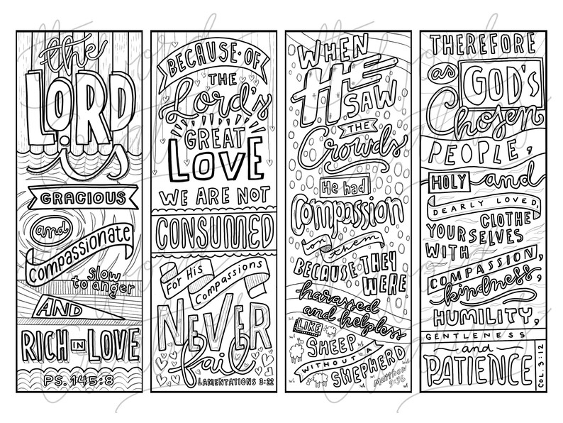 16 Coloring Bible Verse Bookmarks, Printable Christian Bookmarks ...
