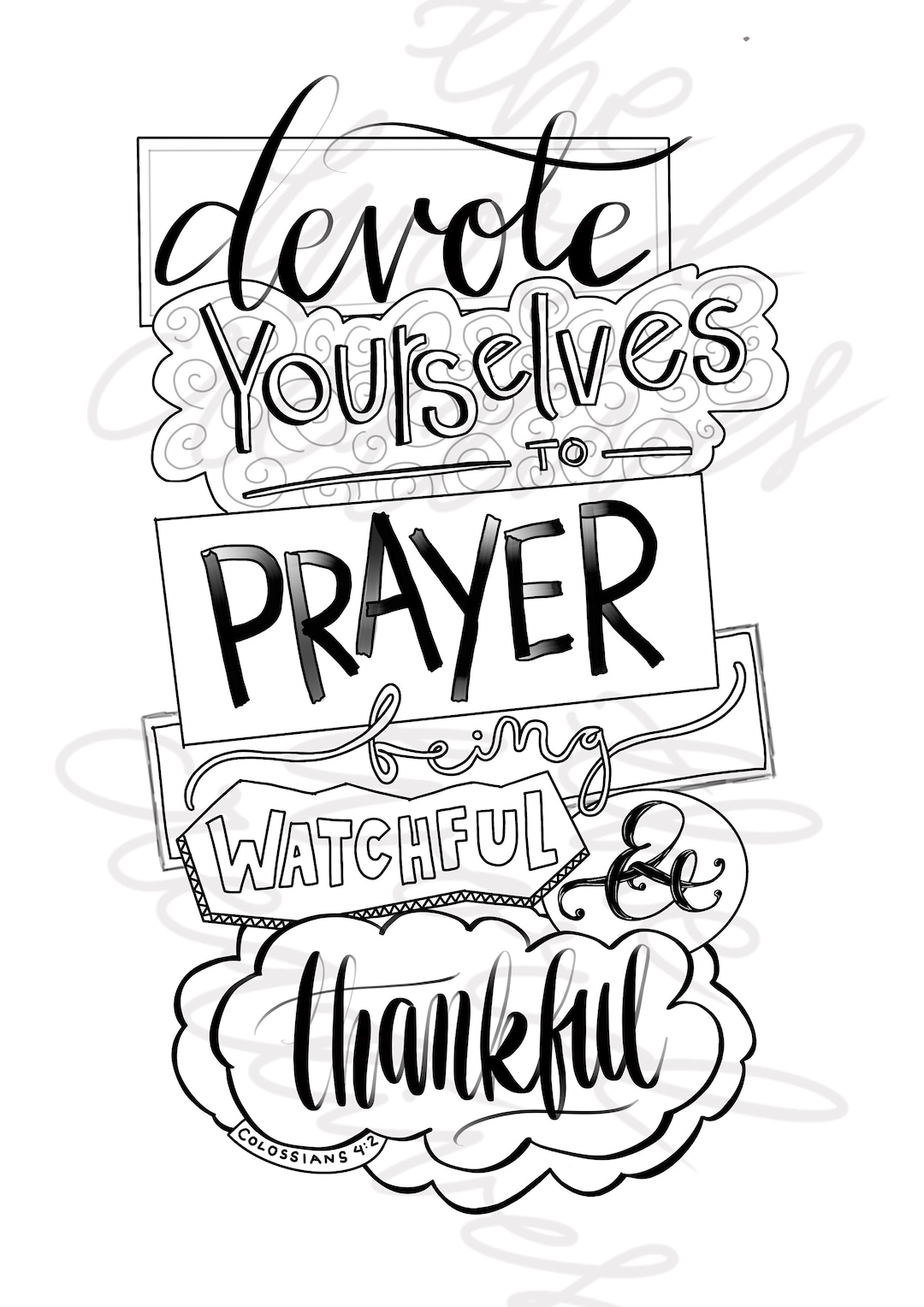 5 Bible Verse Coloring Pages - Colossians - Christian - Scripture ...