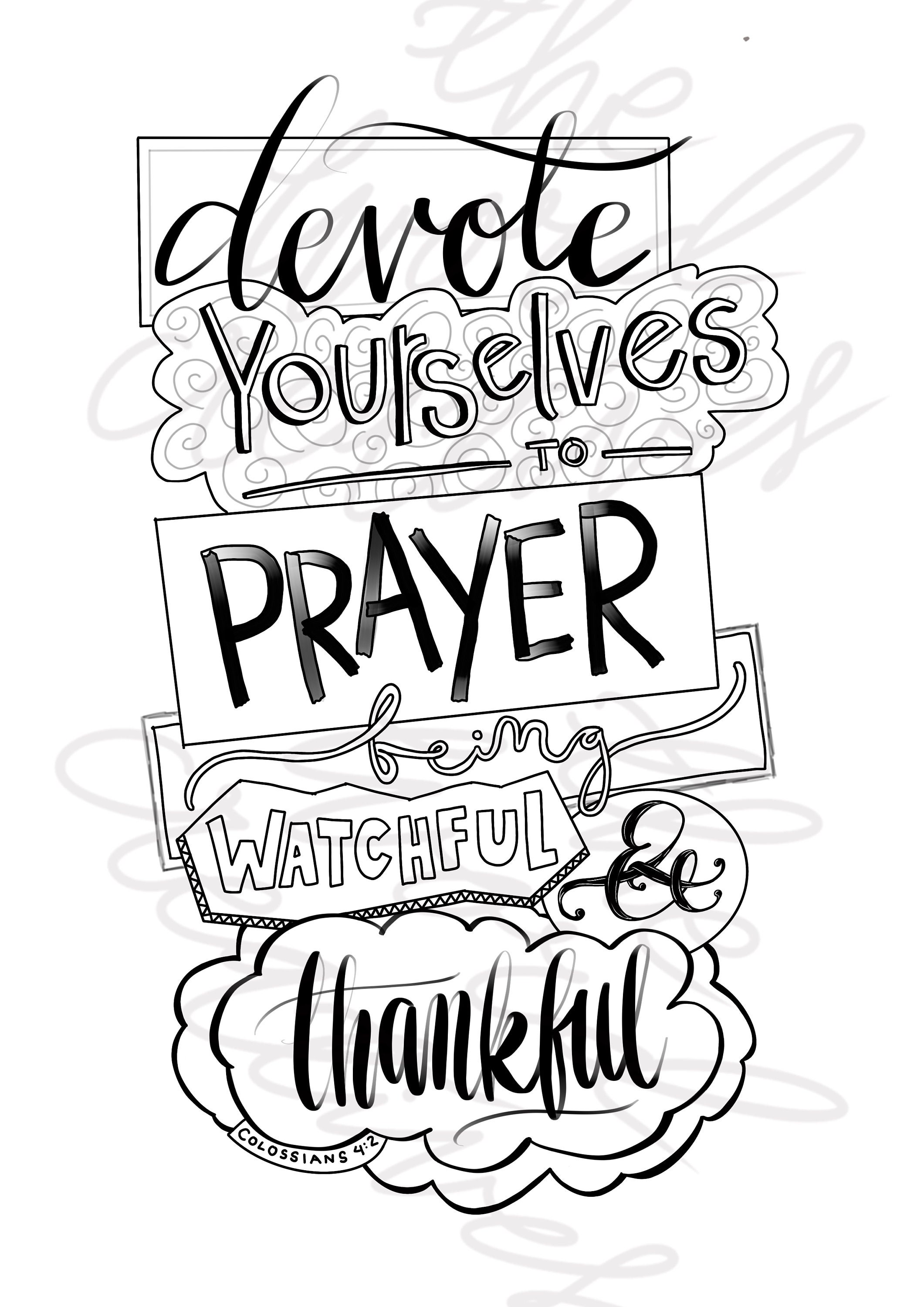 5 Bible Verse Coloring Pages - Colossians - Christian - Scripture ...