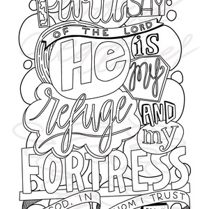 Psalm 91 Coloring And Activity Pages Sketch Coloring Page