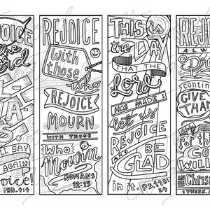 4 Coloring Bible Verse Bookmarks, Printable Christian Bookmarks ...