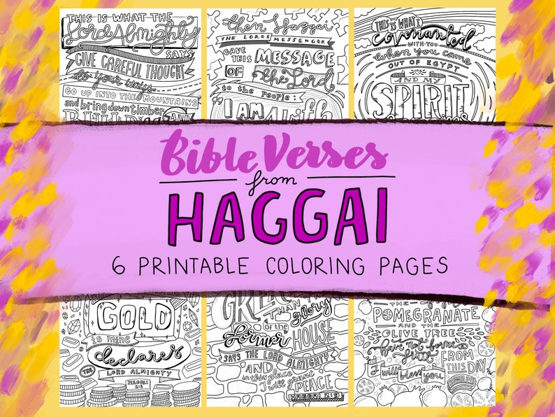 Haggai Bible Verse Coloring Pages, Hand Drawn Scripture Art (printable ...