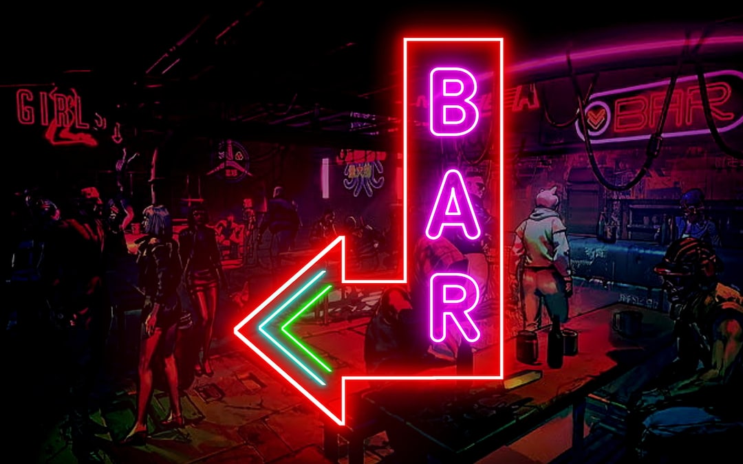 Vertical Neon Outdoor Bar Arrow Sign: Waterproof LED Neon for ...