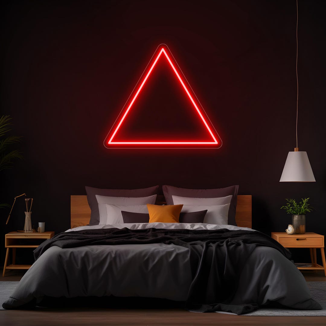 Custom Triangle Neon Sign | Aesthetic LED Light | Modern Wall Decor ...