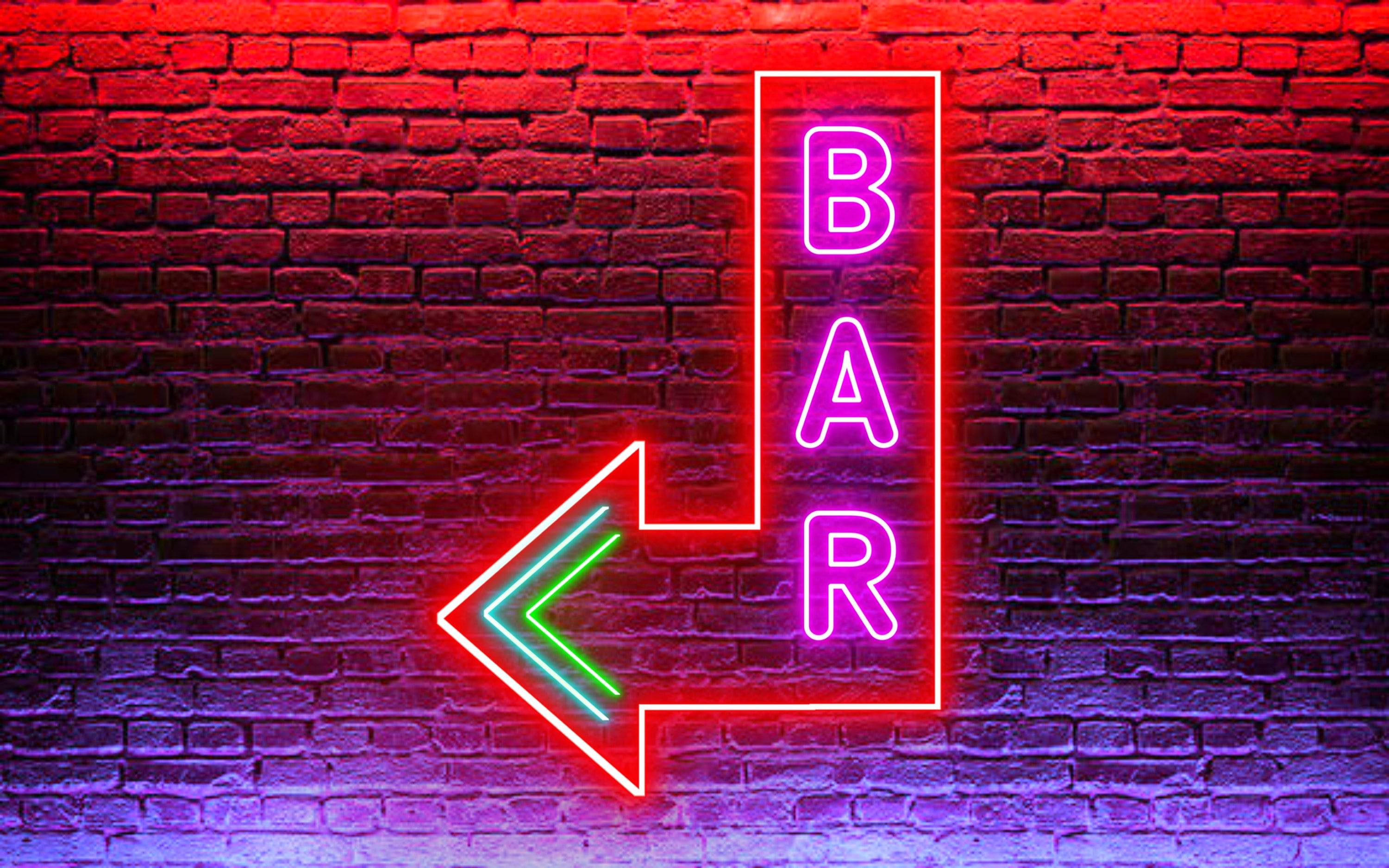 Vertical Neon Outdoor Bar Arrow Sign: Waterproof LED Neon for ...