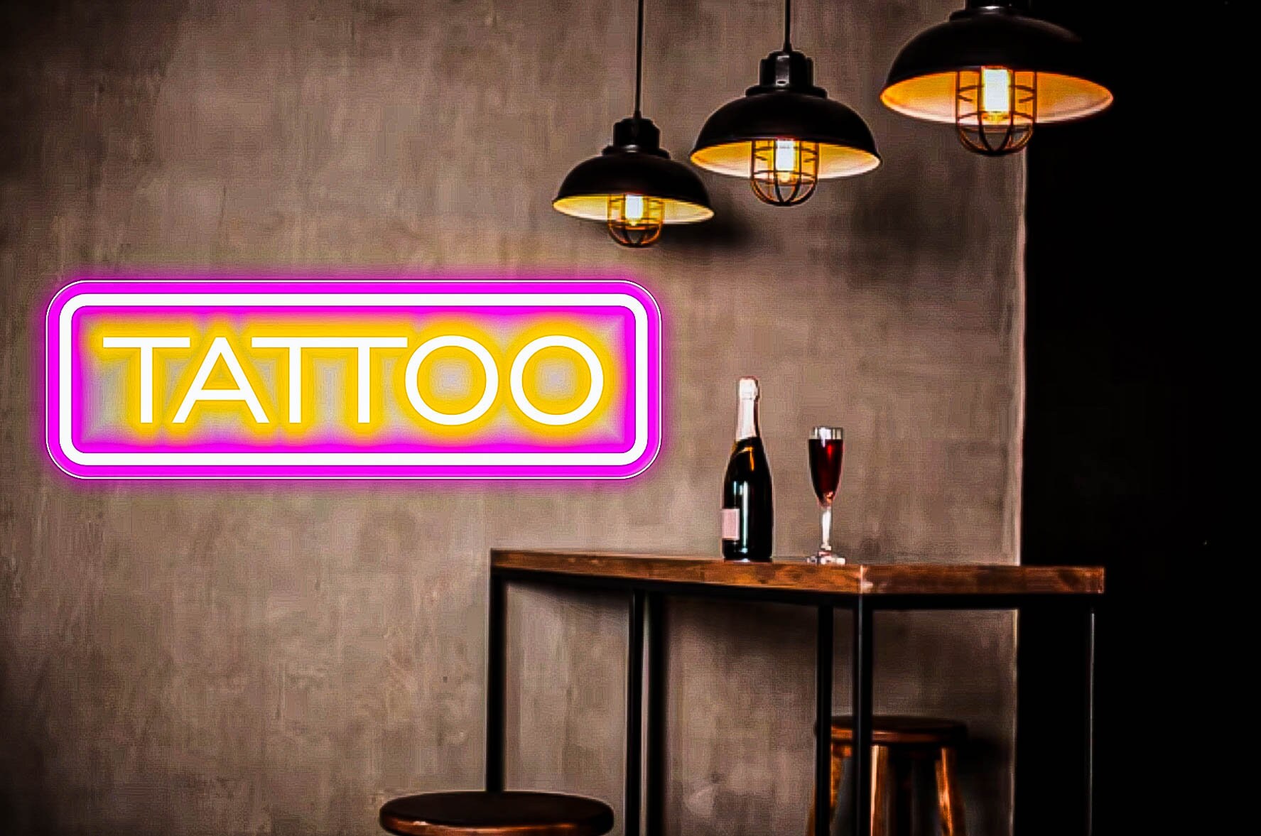 Tattoo Studio Neon Sign Custom Tattoo Room Led Neon Light Tattoo Studio ...