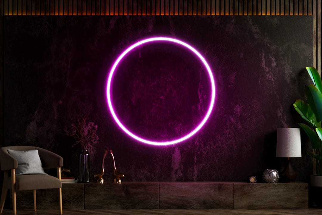 Neon Flex Enso Circle Sign, Aesthetic Neon Sign Led Wall Art, Custom ...