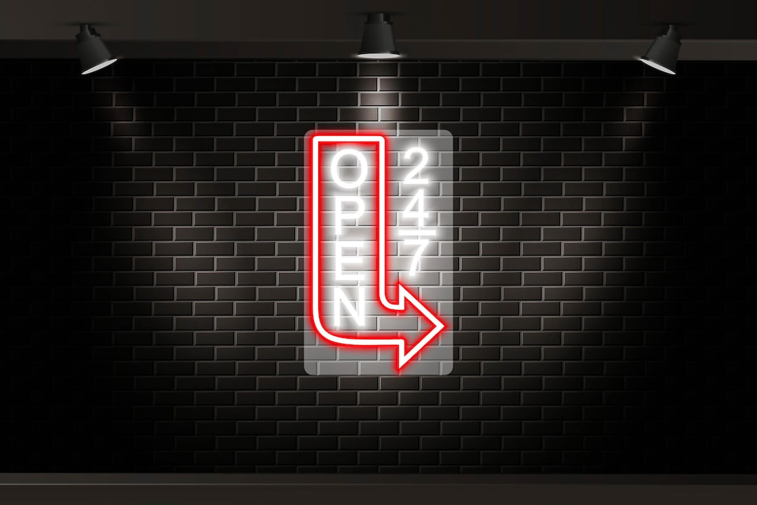 Open 24 7 Neon Sign Bar Open Sign Led Sign for Business Open Light up ...