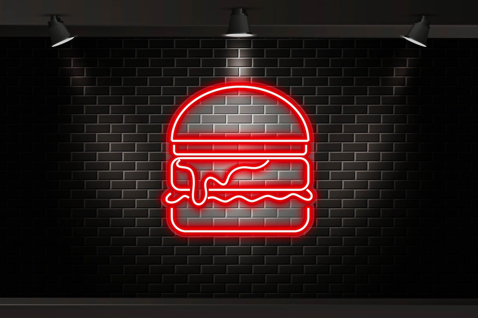 Restaurant Burger Neon Sign, Fast Food Custom Neon Sign, Burg Led Neon ...