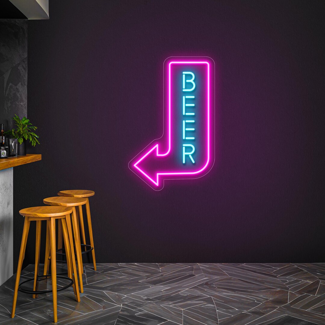 Beer Neon Sign for Bars, LED Light Beer, Led Neon Sign, Custom Beer ...