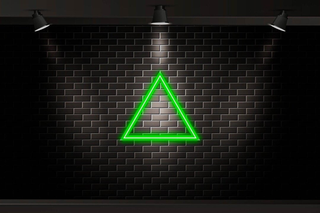 Neon Sign Triangle Wall Art With Led Personalized Gifts, Rectangle Neon ...