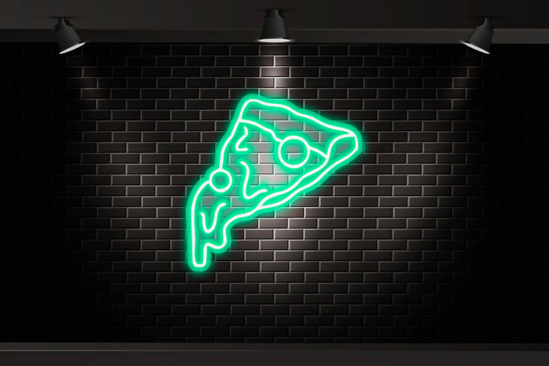 Pizza Custom LED Neon Sign Pizza Slice Fast Food Night Light Home Wall ...