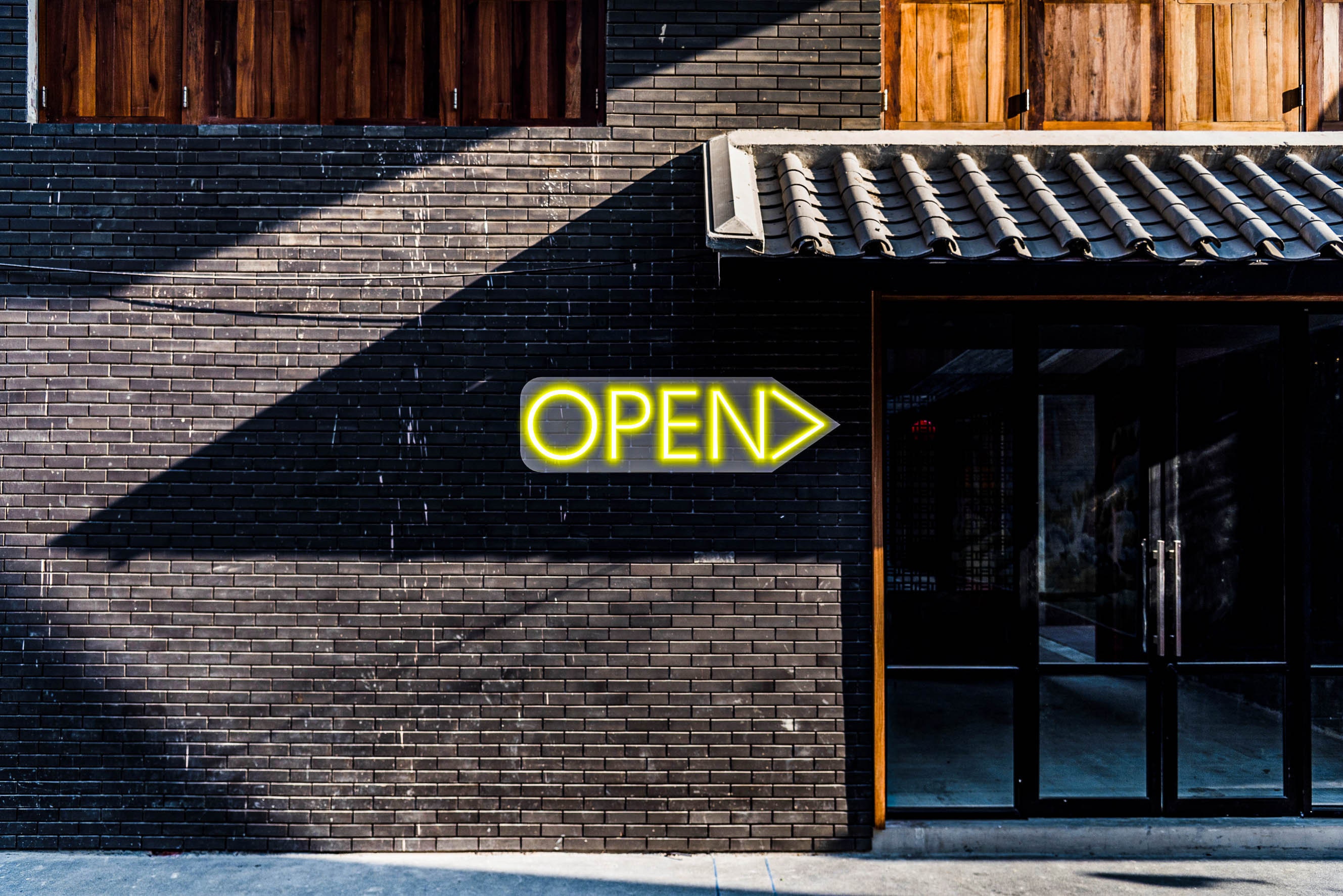 Outdoor Bar Open Sign With Arrow, Door Signs for Business Neon Arrow ...