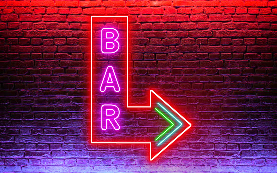 Vertical Neon Outdoor Bar Arrow Sign, Waterproof LED Neon Light for ...