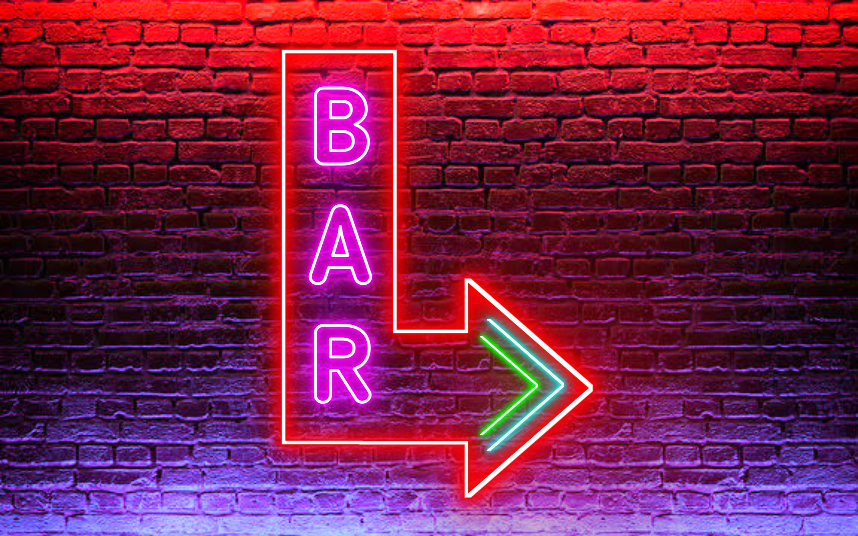 Vertical Neon Outdoor Bar Arrow Sign: Waterproof LED Neon for ...