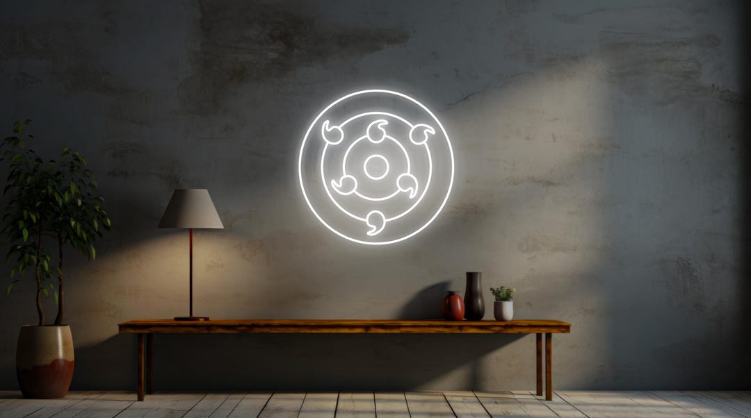 Anime Naruto Neon Sign Rinnegan Logo - LED Neon Sign Wall Art, Unique ...