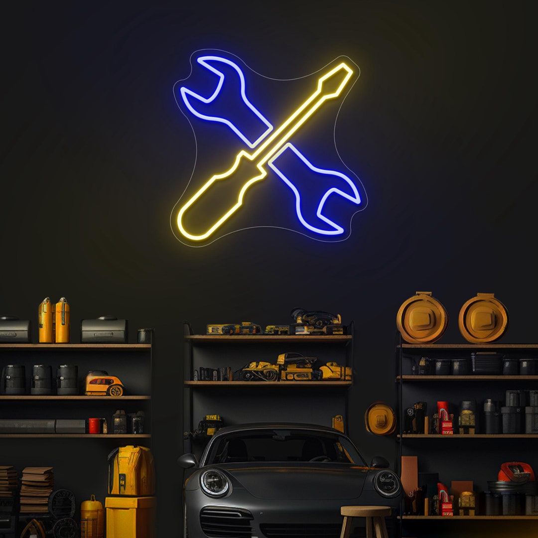 Custom Auto Detailing Neon Sign | LED Garage Decor | Personalized ...