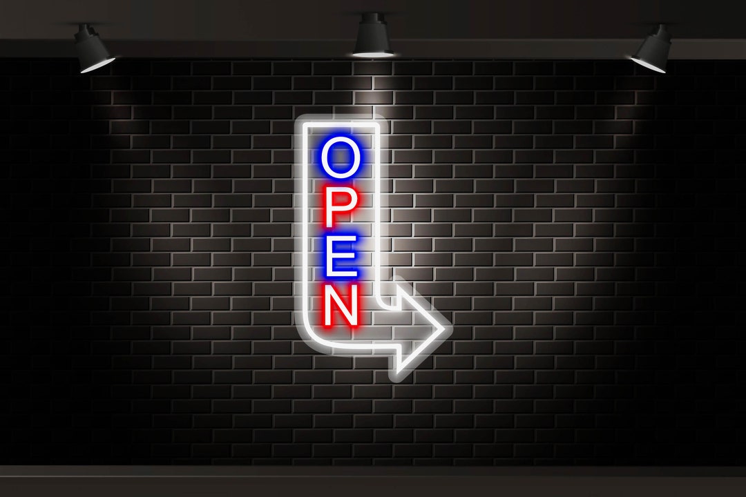 Open Neon Sign Business Logo Window Signage Handmade Custom Led Sign ...