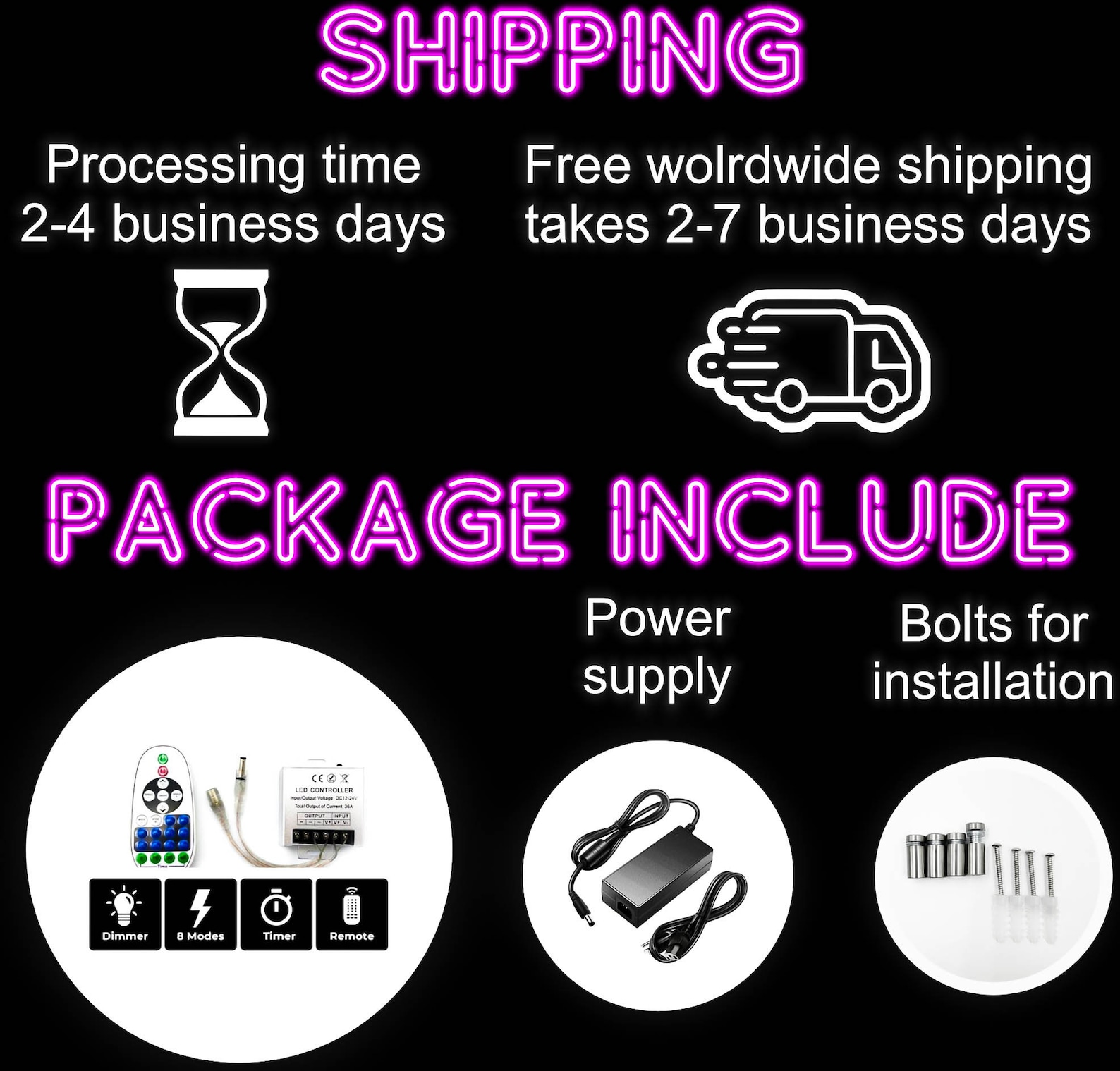 Vertical Live Tattoo Neon Sign Wall Decor With Arrow, Custom Tattoo ...