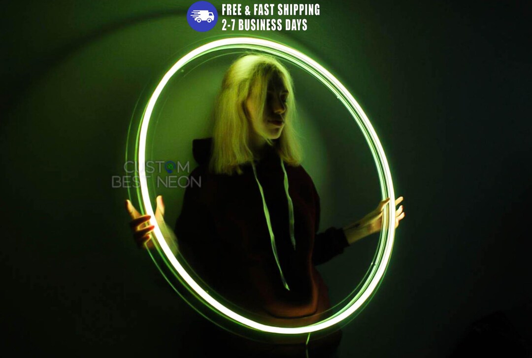 Enso Neon Sign Circle Light, ZEN Neon Sign, Cyberpunk Neon Sign, Led ...