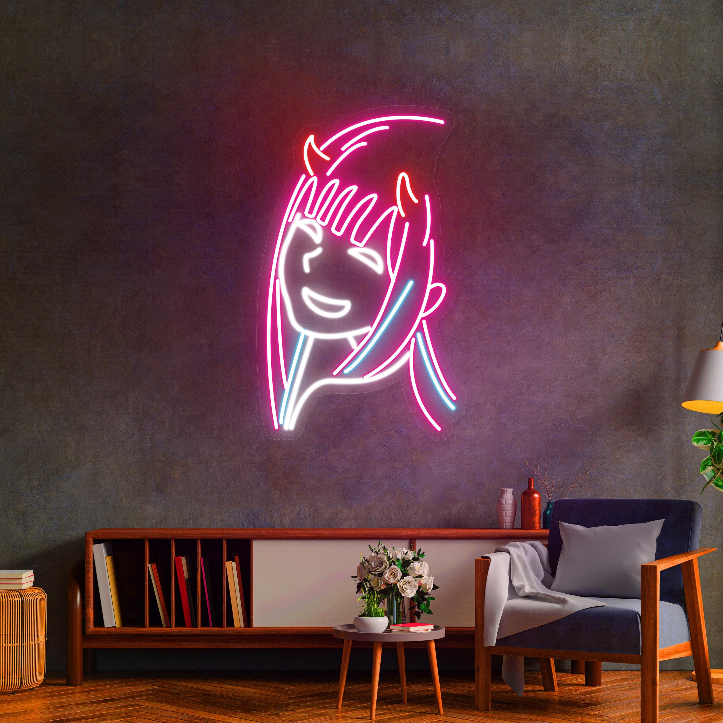 Custom Anime Neon Sign, Anime Girl Led Sign, Wall Neon Lights, Neon ...