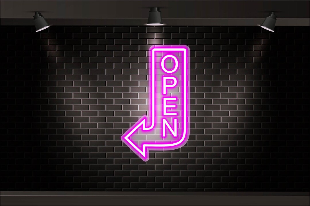 Pink Led Neon OPEN Sign Lights Neon Sign for Business, Open Neon Sign ...