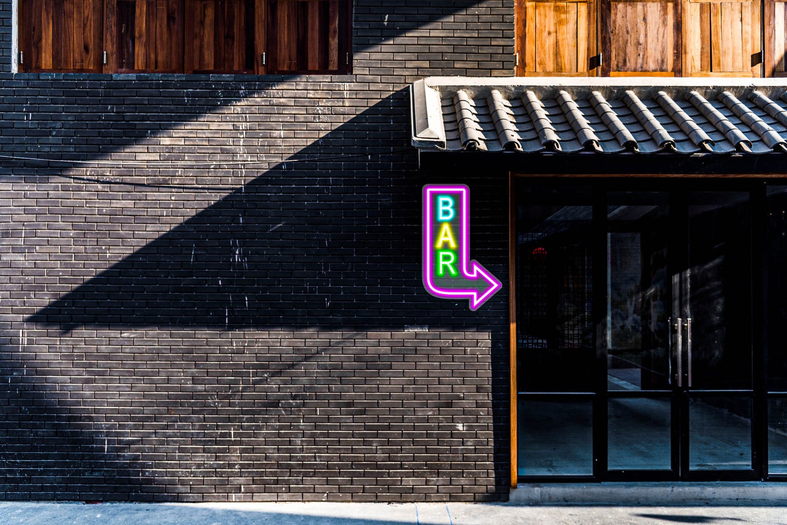 Vertical LED Bar Open Sign With Arrow Indoor/outdoor Business Signage ...