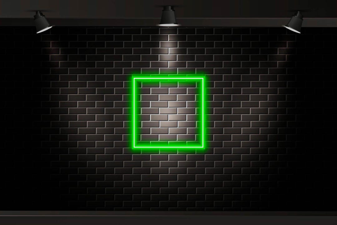 Neon Sign Square Wall Art With Led Personalized Gifts, Rectangle Neon ...