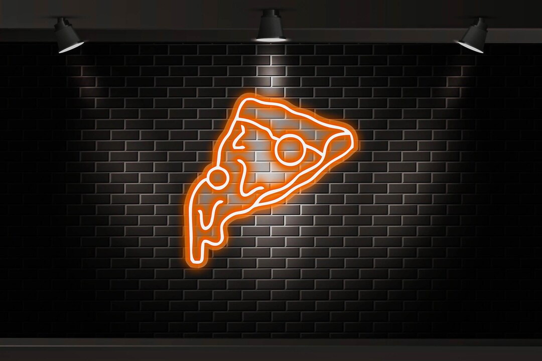 Neon Pizza Love, Custom Slice Neon Sign Art, Neon Pizza Fast Food ...