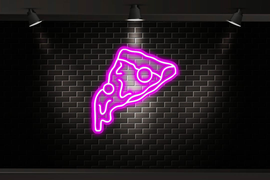 Custom Neon Pizza Led Pink Sign, Pizzeria LED Lights Neon Wall Decor ...