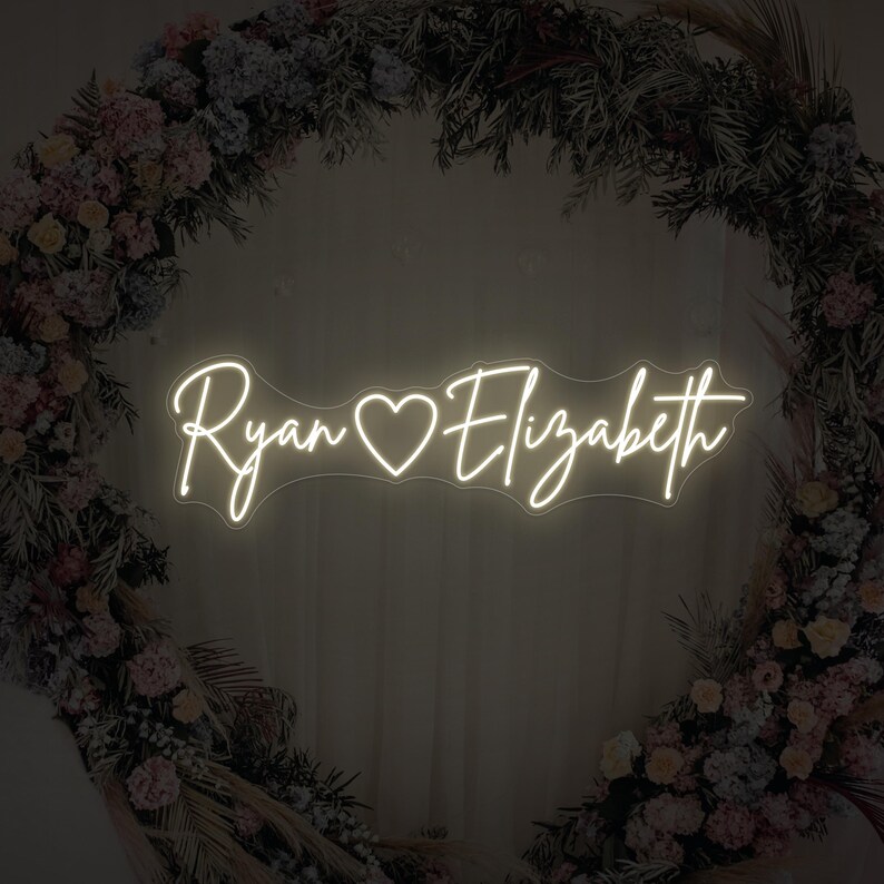 Custom Name Neon Sign Bedroom Wedding Gifts, Custom Last Name Sign ...