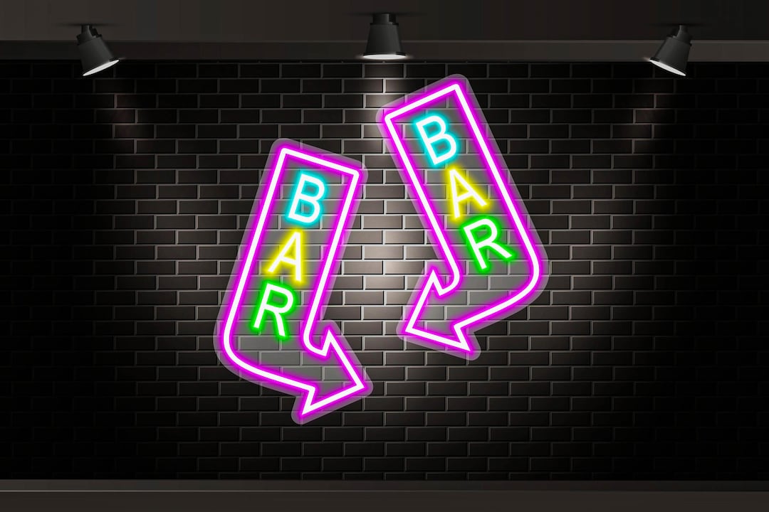 Vertical LED Bar Open Sign With Arrow Indoor/outdoor Business Signage ...