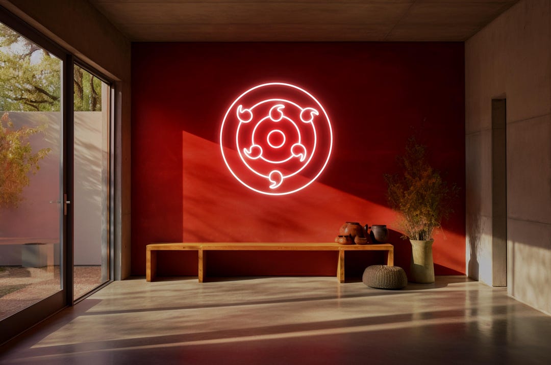 Rinnegan Eye Led Neon Sign Naruto Wall Art, Custom Itachi Uchiha Neon ...