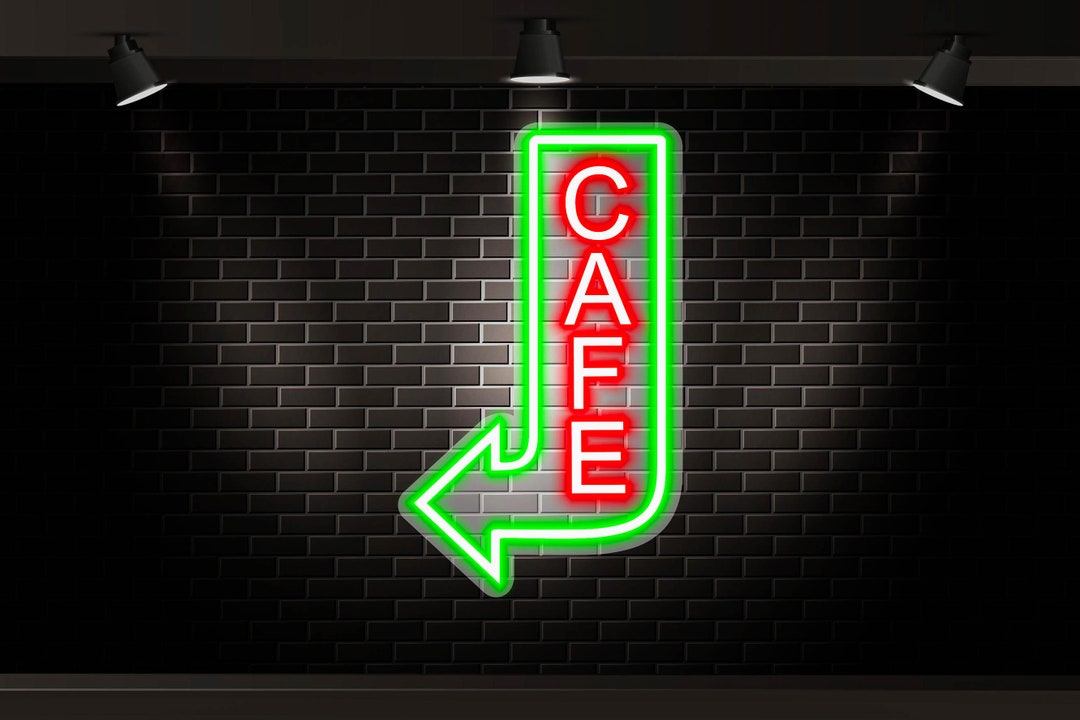 Neon Outdoor Cafe Arrow of Light Sign: Waterproof LED Neon for ...